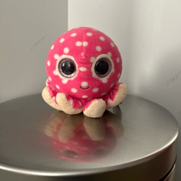 Toys | Ty Beanie Boos 6 Ollie The Pink Octopus Glitter Eyes Stuffed ...